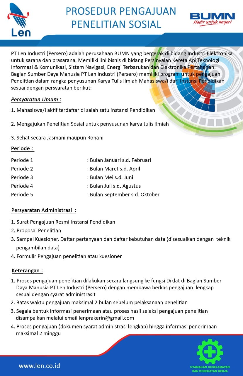 Penelitian di PT. LEN Industri - LKM FIT
